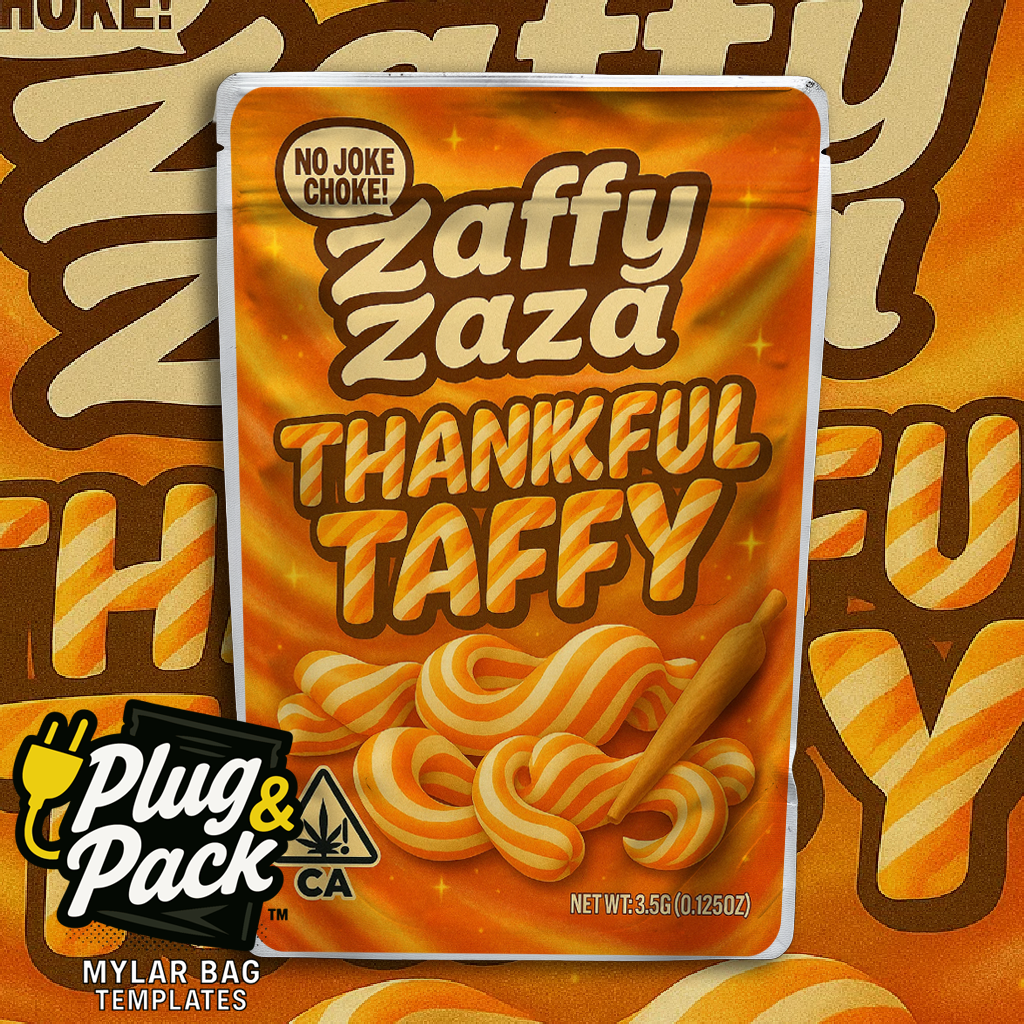 Zaffy Zaza Thankful Taffy (Digital Bag Template) – JRob Design