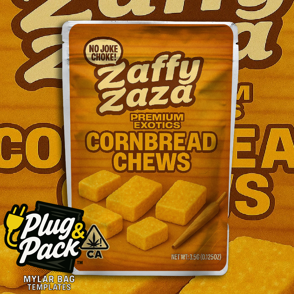 Zaffy Zaza Cornbread Chews (Digital Bag Template) – JRob Design