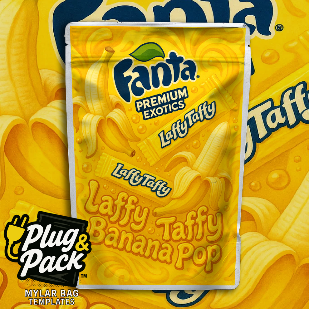 Fanta Banana Taffey (Digital Bag Template) – JRob Design
