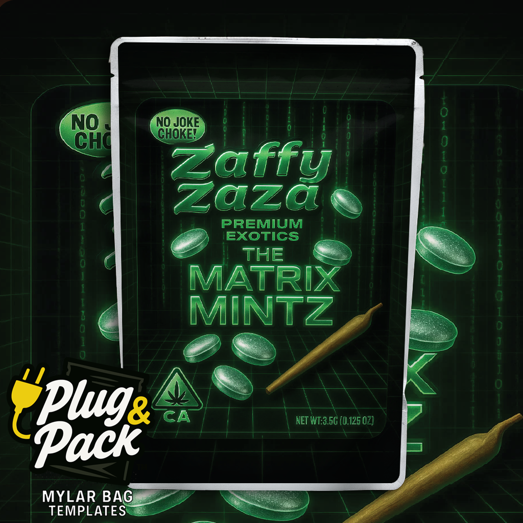 Zaffy Zaza Matrix Mints (Digital Bag Template) – JRob Design