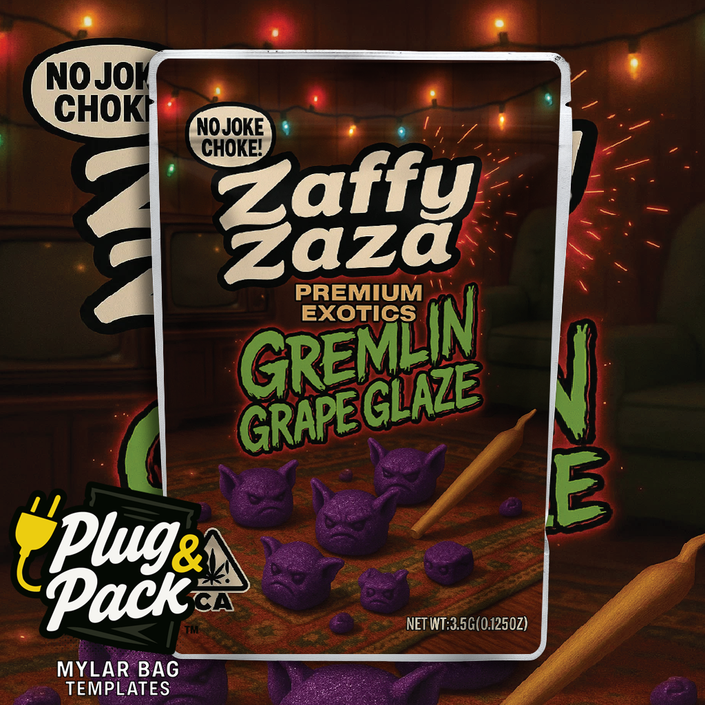 Zaffy Zaza Gremlin Grape (Digital Bag Template) – JRob Design