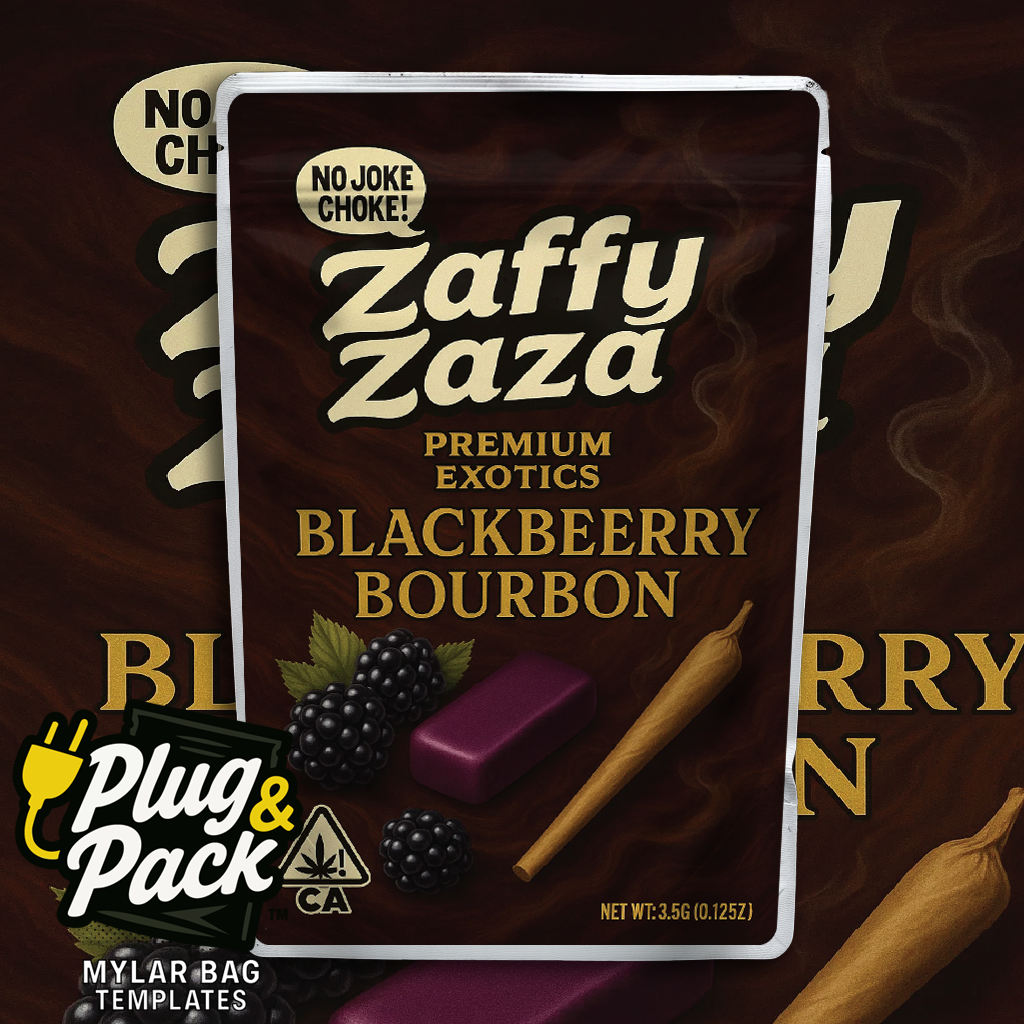 Zaffy Zaza Blackberry Bourbon (Digital Bag Template) – JRob Design