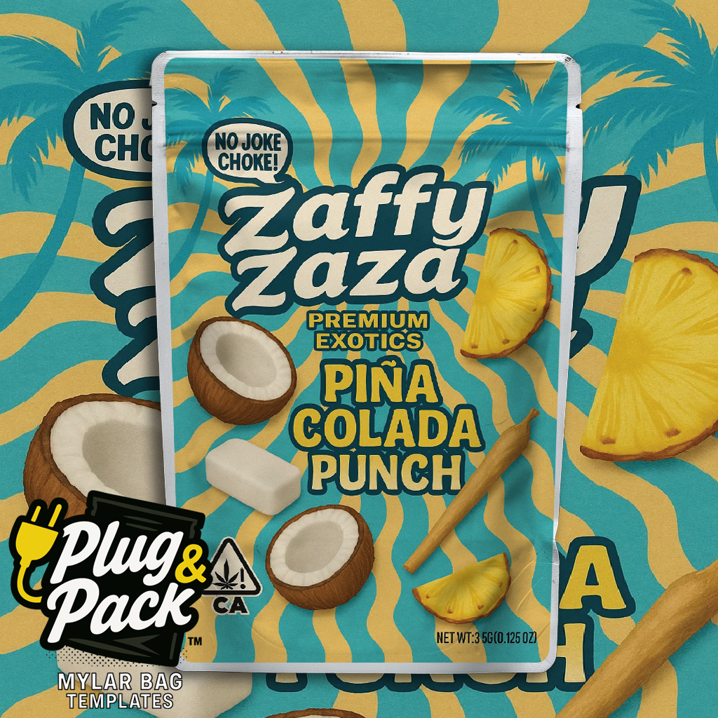 Zaffy Zaza Pina Colada (Digital Bag Template) – JRob Design