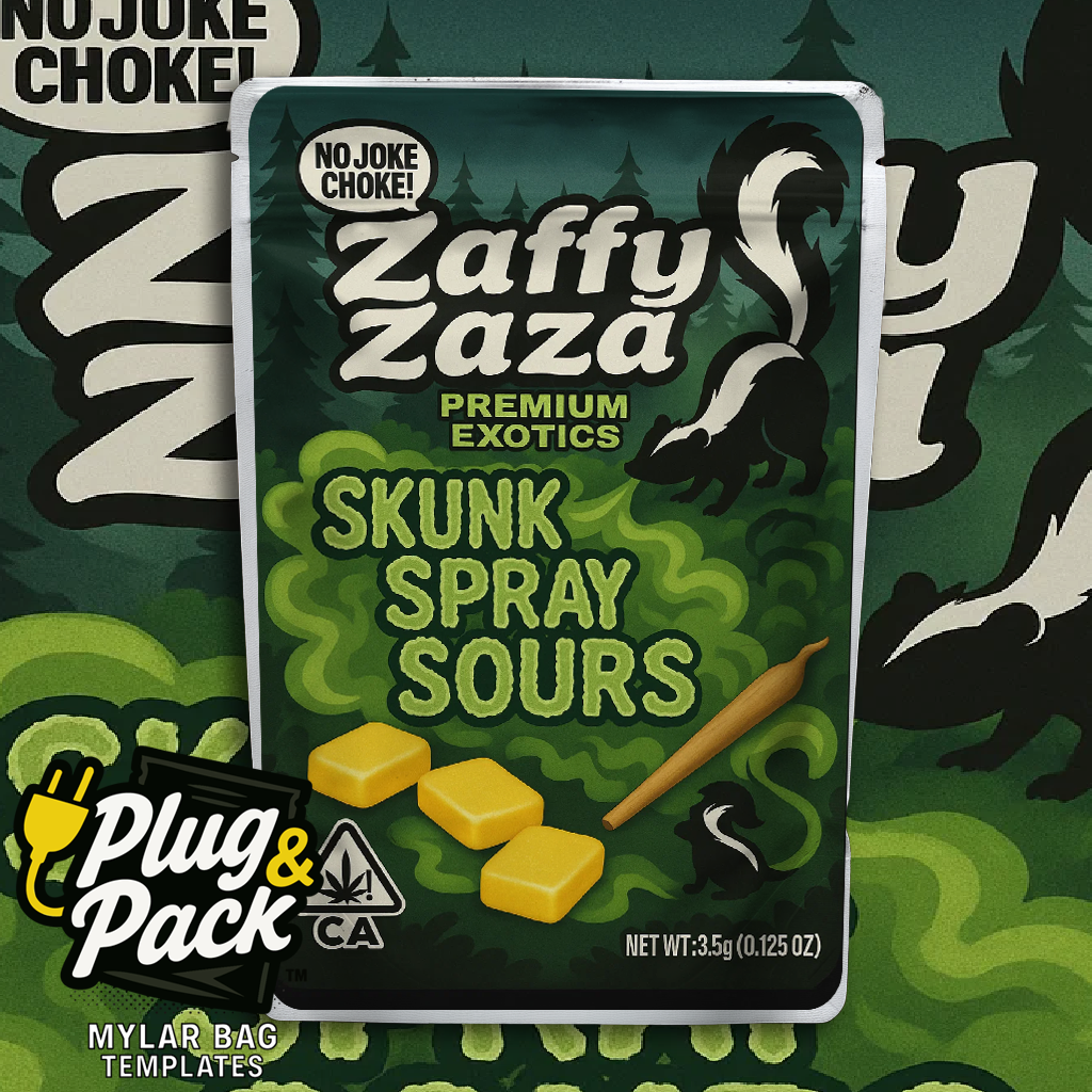 Zaffy Zaza Skunk Spray Sours (Digital Bag Template) – JRob Design