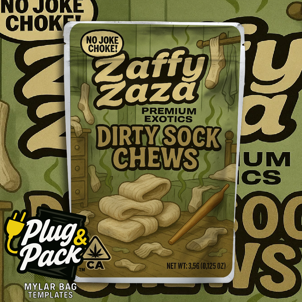Zaffy Zaza Dirty Sock (Digital Bag Template) – JRob Design