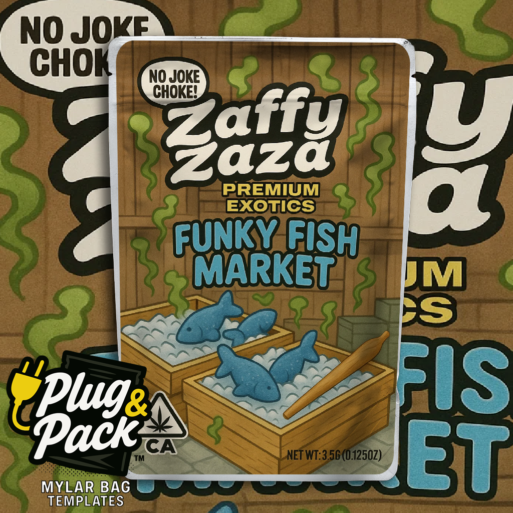 Zaffy Zaza Funky Fish (Digital Bag Template) – JRob Design